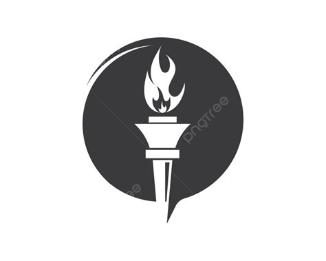 Torch Logo Icon Illustration Vector Design Template Logo Achievement