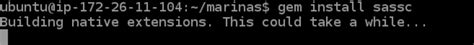 Ruby Sassc Installation Problem Taking Too Long Crashing Timing