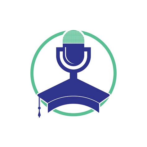 Graduate Podcast Logo Icon Symbol Design Education Podcast Logo