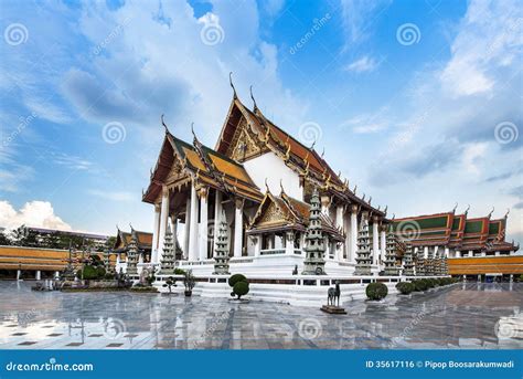 Wat Suthat Or Wat Suthat Thep Wararam Attaction Of Bangkokthailand