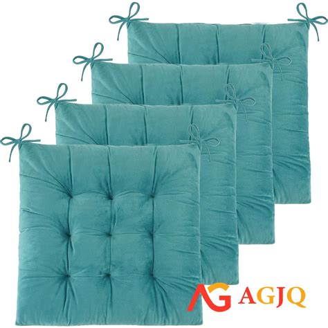 40x40cm Aqua Set Of 4 Microfiber Square Chair Padcushion For Office