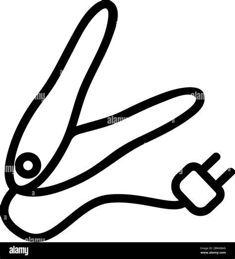 Electrically Circular Iron Icon Vector Outline Illustration Stock