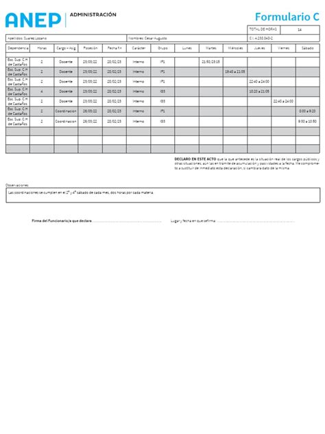 Formulario C Pdf