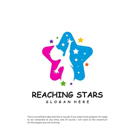 Premium Vector Reaching Stars Logo Design Template Dream Star Logo