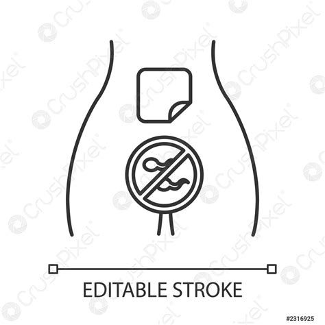 Contraceptive Patch Linear Icon Preservative Contraceptive Pregnancy