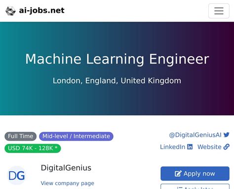 Hiring Machine Learning Engineer In London England United Kingdom