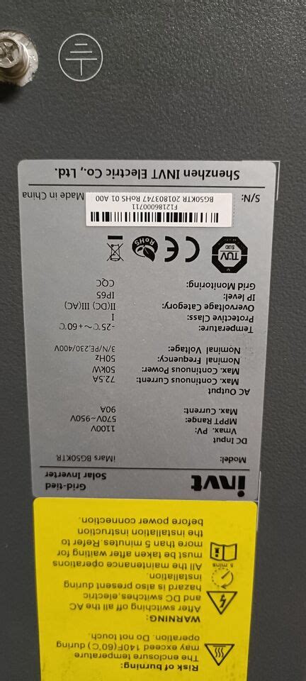INVT IMars BG KTR BG Series Three Phase Grid Tied Solar Inverter Electro Extreme