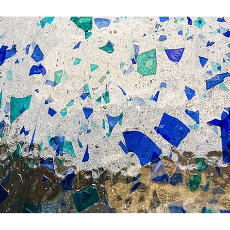 Dg1183h Designer Glass Blueaqua Fracture On Clear Rainbow Art Glass