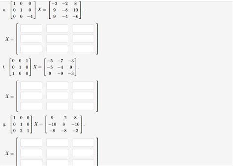 Solved 3 Points In Each Part Find The Matrix X Solving