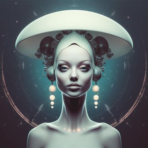 Premium Ai Image A Woman With A Hat On Her Head Is Shown With The