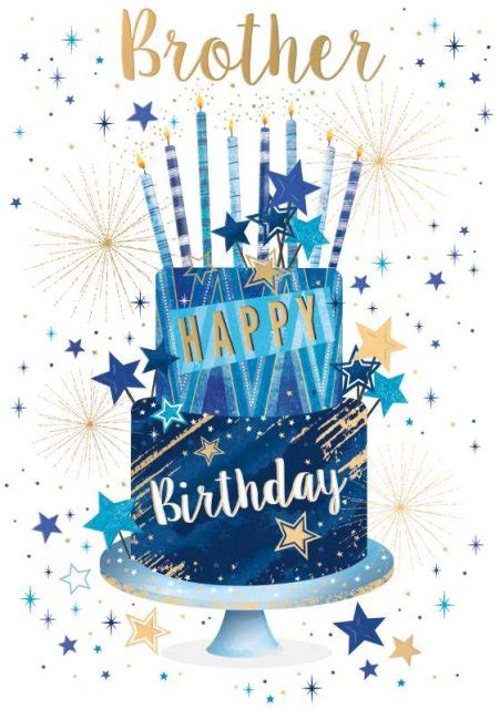 Brother Cake And Candles Birthday Card Birthday Mole Avon