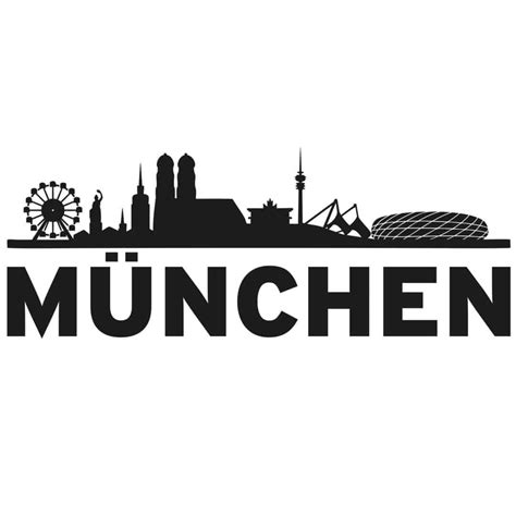 Wall Sticker Bayern Munich Skyline With Logo FCB Wall Art