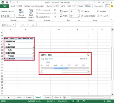 Use Of Timeline In Pivottable In Excel 2013 Use Of Timeline In Pivottable In Excel 2013