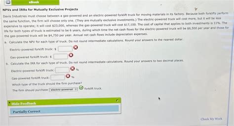 Solved Npvs And Irrs For Mutually Exclusive Projects Davis