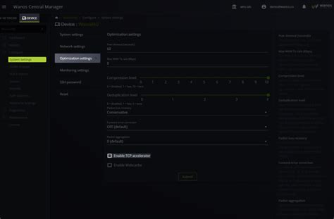 tcp accelerator sd wan configuration with tcp acceleration