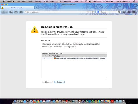 I Get An Error Message When Versions 200 Is Opened Firefox Support Forum Mozilla Support