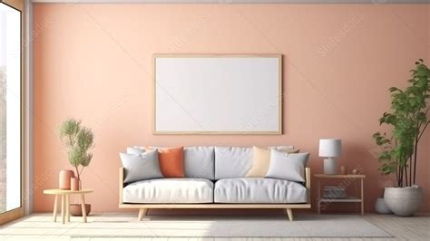 Hình Nền Powerpoint Căn Phòng Sáng Sủa Với Các Mô Hình Tường Và Khung