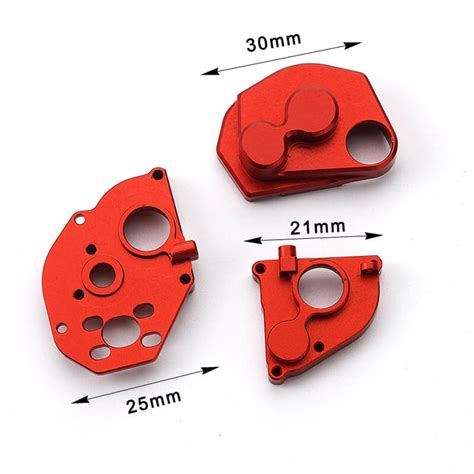 1 24 Axial Scx24 Alloy Center Gear Box Housing Set Axial Upgrades Red