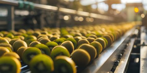 Automated Kiwi Sorting On Conveyor Belt In Modern Industrial Processing Plant Premium Ai