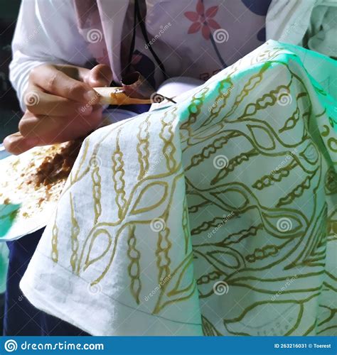 Design Batik Tulis Art Java Stock Image Image Of Flower Cotton