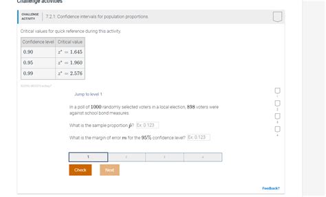 Solved CHALLENGE ACTIVITY 7 2 1 Confidence Intervals For Chegg