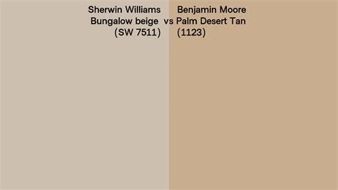 Sherwin Williams Bungalow Beige Sw 7511 Vs Benjamin Moore Palm Desert