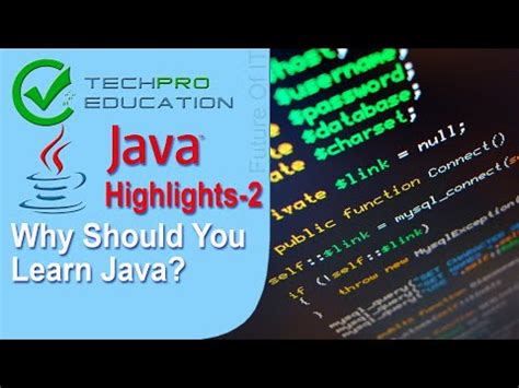Why Should You Learn Java Highlights Techpro Education YouTube