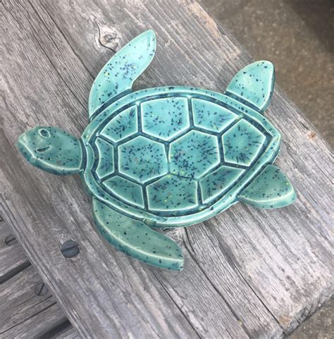 Sea Turtle Trinket Dish Sea Turtle Pottery Etsy