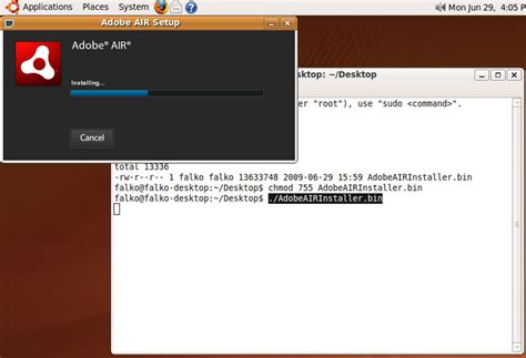 Installing Adobe AIR For Linux On Ubuntu X