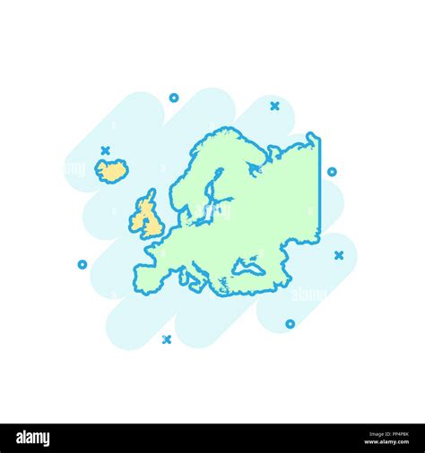 Vectorkunst Europe Cartoon Map Cartoon Map Europe Map Poster Size Images