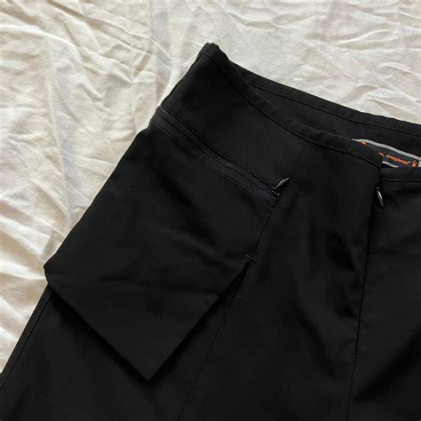 1990s Y2k Cop Copine Black Utility Tech Wide Leg Trousers W Lots Of