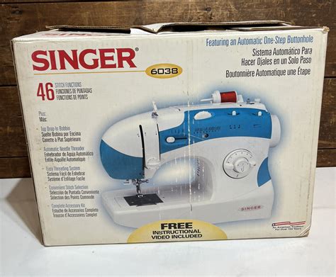 Singer 6038 C 46 Stitch Sewing Machine W Foot Pedal And Manual In Original Box EBay