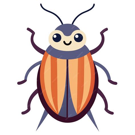 Premium Vector Common Beetle Bug Jumps Kawaii