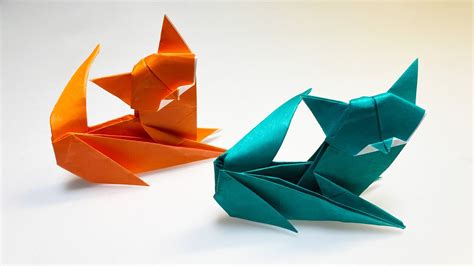 動物折り紙！座っているネコを作ってみた Youtube