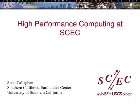 High Performance Computing At Scec Ppt Download
