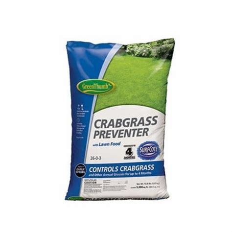 Green Thumb 5000 Sqft Coverage 26 0 3 Crabgrass Preventer Plus Lawn