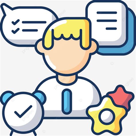 Organizational Skills Rgb Color Icon Illustration Cartoon Soft Skills
