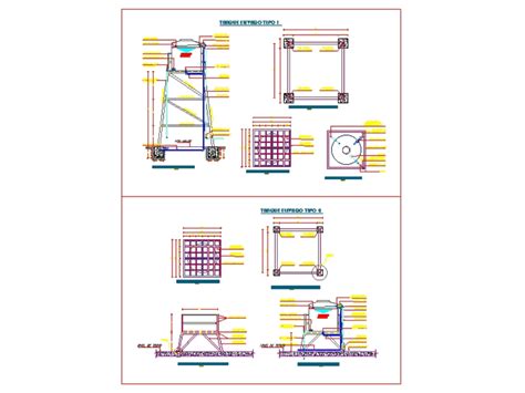 Planos De Tanque Elevado En Autocad Descargar Cad 20401 Kb Bibliocad