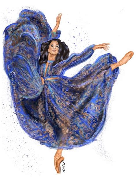 Misty Copeland Essence Magazine Ballet Pointe Dancer Art Etsy