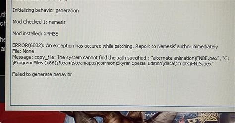 Im Trying To Install Nemesis And I Keep Getting This Error I Have No