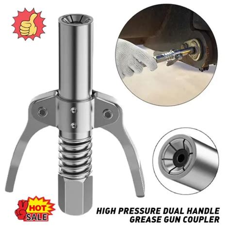 Grease Gun Coupler Quick Release Lock On Coupling 12000psi 30cm Hose