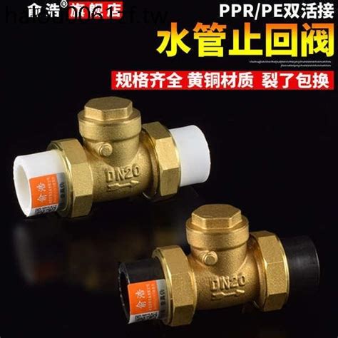 PPR水管止回閥PE雙活接單向閥自來水管水錶逆止閥銅臥式立式4分20 蝦皮購物