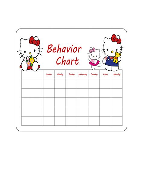 Hello Kitty Behavior Chart Printable 406238  Pdf