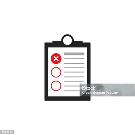 체크리스트 아이콘이 있는 클립보드입니다 체크리스트가 있는 클립보드의 벡터 그림 개념에 대한 스톡 벡터 아트 및 기타 이미지 개념 검사 보기 계약서 Istock