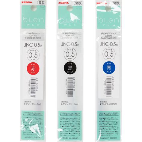 Zebra Blen Jnc 05 Gel Pen Refill 05mm Uk