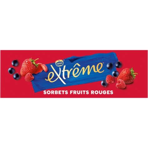 Glaces Sorbet Fruits Rouges Extreme La Boite De 6 Cônes 426 G à