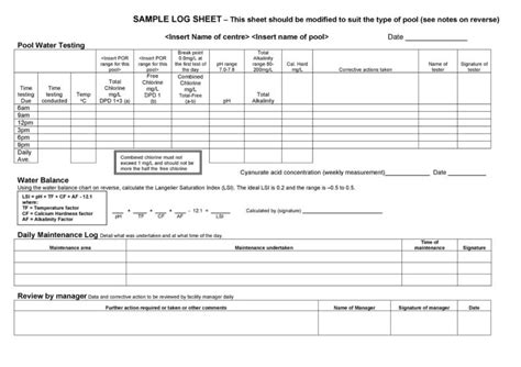 50 Printable Log Sheet Templates Direct Download ᐅ TemplateLab