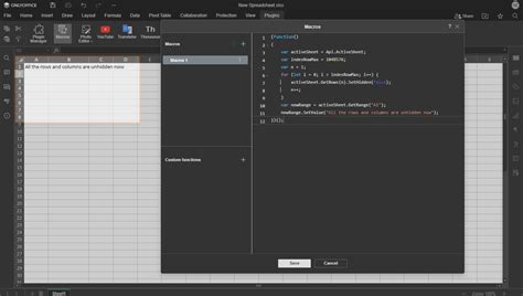 Unhide All Rows And Columns Onlyoffice