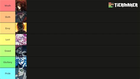 Upper Moons As Deadly Sins Rkimetsunoyaiba