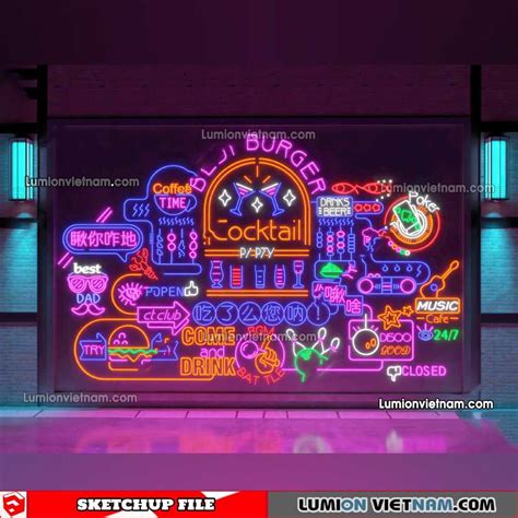 230419 Neon Light Sketchup Models
